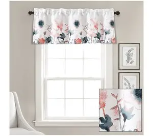 LUSH DECOR Zuri Flora Light Filtering Valance Single Lu Sh Decor - One-color