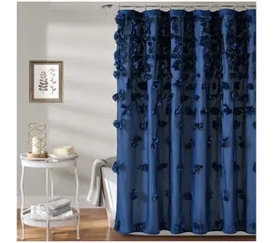 LUSH DECOR Riley Shower Curtain Single 72x72 By - One-color