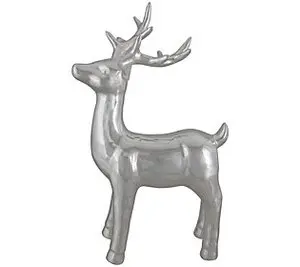 NORTHLIGHT 14' Metallic Silver Standing Reindee Decor - One-color