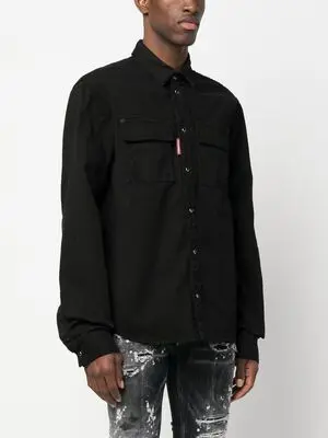 Dsquared2 Icon Crystal-embellished Denim Shirt