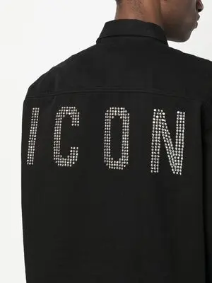 Dsquared2 Icon Crystal-embellished Denim Shirt