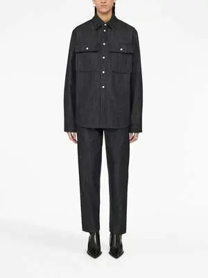 JIL SANDER Spread-collar Denim Shirt - Blue
