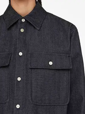 JIL SANDER Spread-collar Denim Shirt - Blue