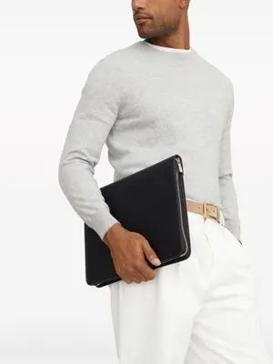 Brunello Cucinelli Leather Laptop Bag