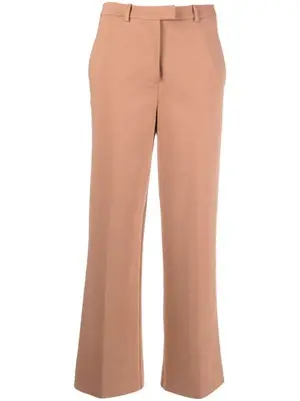 Pinko Mid-rise Straight-leg Trousers - Brown