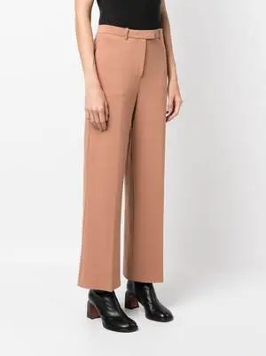 Pinko Mid-rise Straight-leg Trousers - Brown