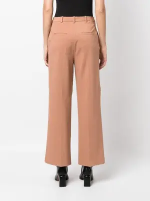 Pinko Mid-rise Straight-leg Trousers - Brown