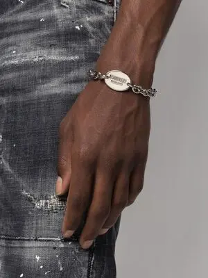 Dsquared2 Logo-engraved Chain-link Id Bracelet