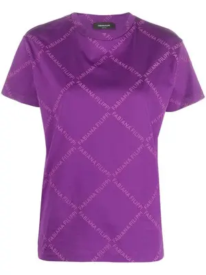 Fabiana Filippi Logo-print T-shirt - Purple