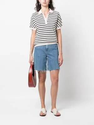 Tommy Hilfiger Striped Split-neck T-shirt