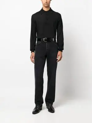 TOM FORD Long-sleeve Knitted Polo Shirt