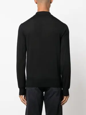 TOM FORD Long-sleeve Knitted Polo Shirt