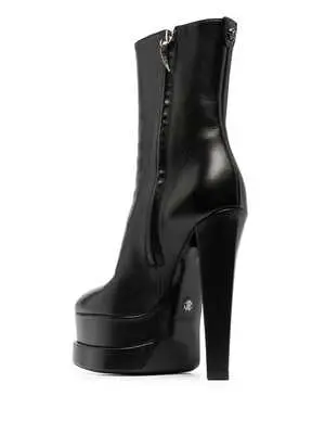 Roberto Cavalli 153mm Leather Platform Boots
