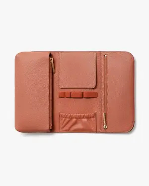 Cuyana Leather Travel Beauty Roll - Terracotta