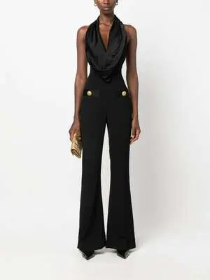 Balmain Off-shoulder Sleeveless Jumpsuit