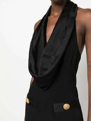 Balmain Off-shoulder Sleeveless Jumpsuit