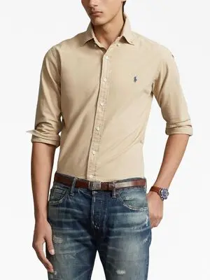 Polo Ralph Lauren Polo Pony Button-up Cotton Shirt - Neutrals