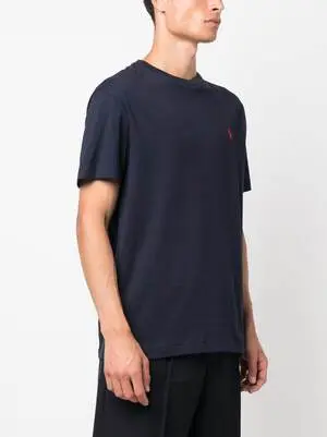 Polo Ralph Lauren Logo-embroidered Cotton T-shirt - Blue