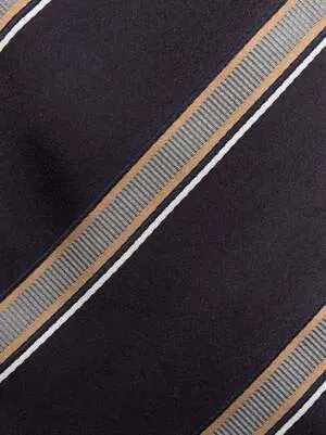 Brunello Cucinelli Striped Jacquard Neck Tie - Purple