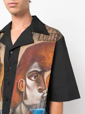 CHARLES JEFFREY Illustration-print Organic-cotton Shirt