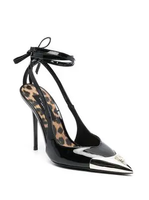 Philipp Plein Crystal Skull 105mm Leather Pumps