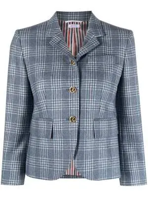 THOM BROWNE Thom Browne Check-Print Single-Breasted Blazer