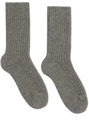 Alanui Ribbed-knit Cashmere Socks