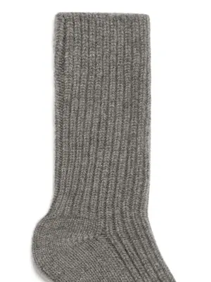 Alanui Ribbed-knit Cashmere Socks