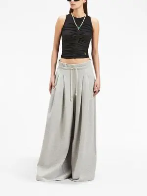 Palm Angels Ruched Stretch-cotton Tank Top