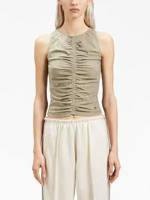 Palm Angels Ruched Lurex Tank Top