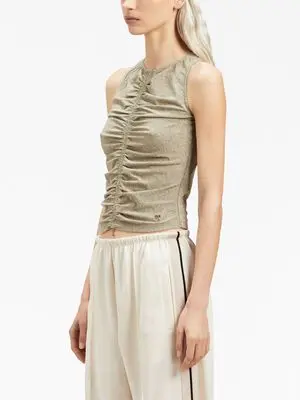 Palm Angels Ruched Lurex Tank Top