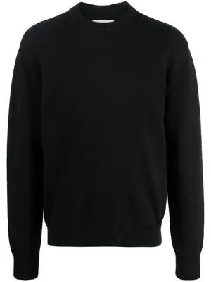 JIL SANDER Crew-neck Knitted Jumper - Black