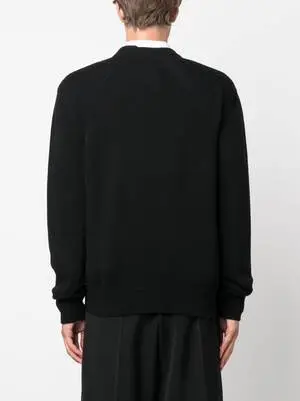 JIL SANDER Crew-neck Knitted Jumper - Black