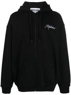 Moschino Print Hoodie - Black