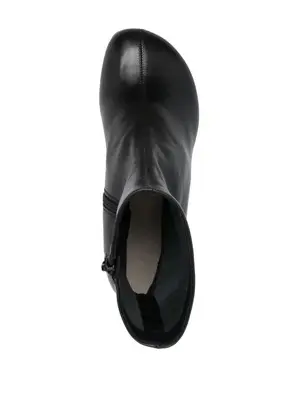 LANVIN 75mm Round-toe Leather Boots