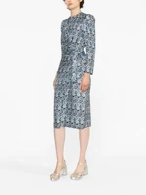 Sandro Floral-print Silk Midi Wrap Dress