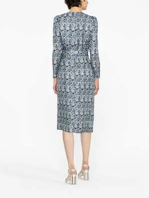 Sandro Floral-print Silk Midi Wrap Dress