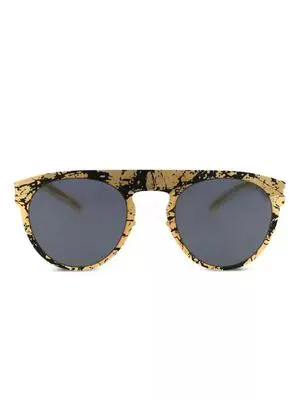 Mykita X Maison Margiela Pilot-frame Sunglasses - Gold