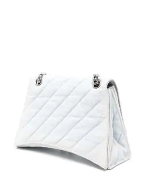 Balenciaga Medium Crush Shoulder Bag - Blue