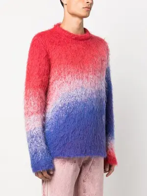 ERL Ombré-effect Mohair-blend Jumper - Blue