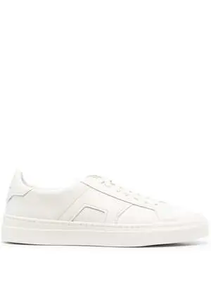 Santoni Logo Panelled Sneakers - Neutrals