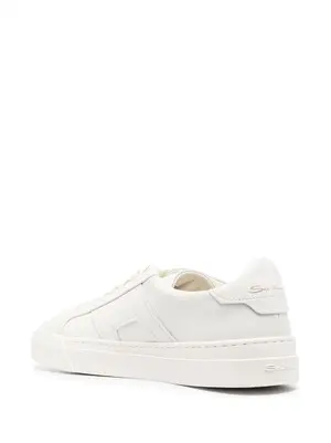 Santoni Logo Panelled Sneakers - Neutrals