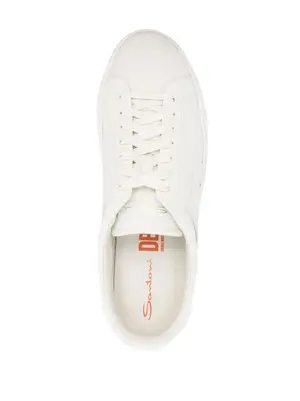 Santoni Logo Panelled Sneakers - Neutrals