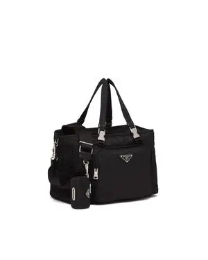 Prada Re-nylon And Saffiano Leather Pet Bag
