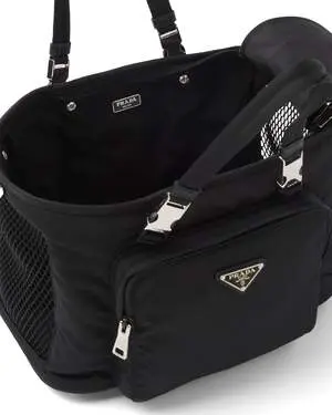 Prada Re-nylon And Saffiano Leather Pet Bag