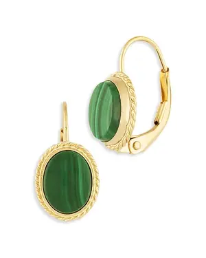 Bloomingdale'S Malachite Drop Earrings - Green/gold