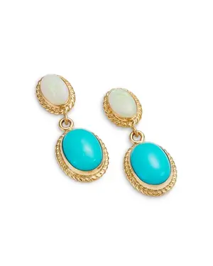 Bloomingdale'S Opal And Turquoise Earrings