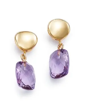 Bloomingdale'S Amethyst Earrings - Purple/gold