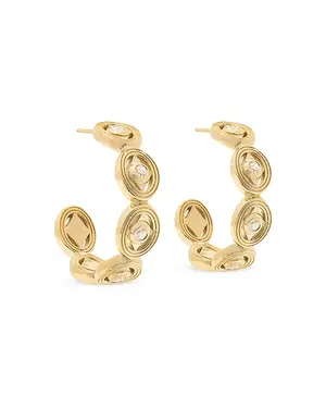 CAPUCINE DE WULF La Jardiniere Monique Hoop Earrings - Gold