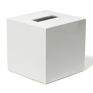 Jonathan Adler Lacquer Bath Tissue Box - White
